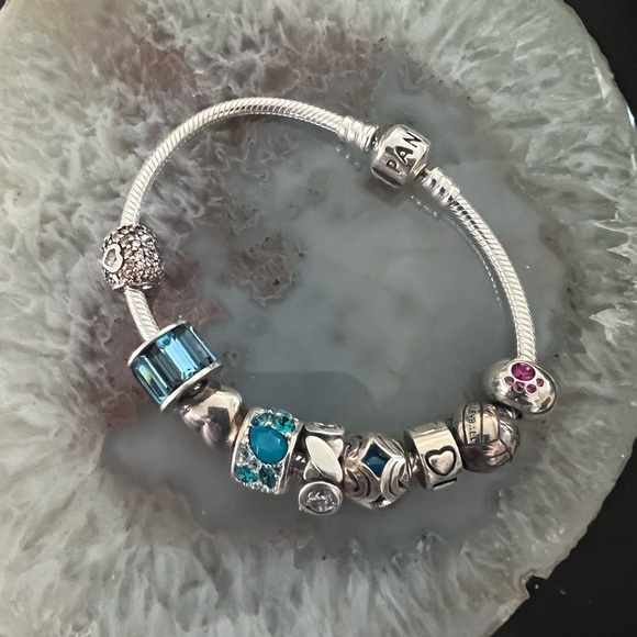 Pandora | Jewelry | Pandora Bracelet With Beautiful Charms | Poshmark